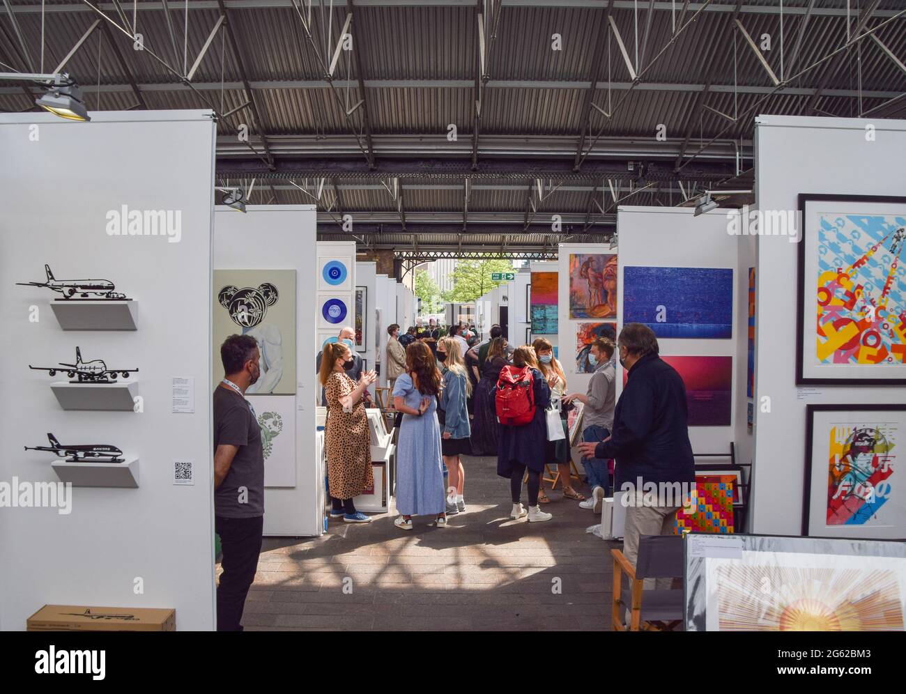 Busy exhibition space on the opening day of The Other Art Fair ...