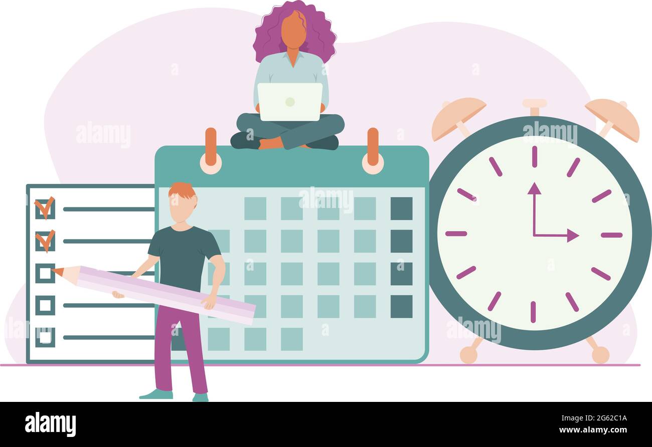 Planning Concept - Time, Schedule and Task list Stock Vector Image ...