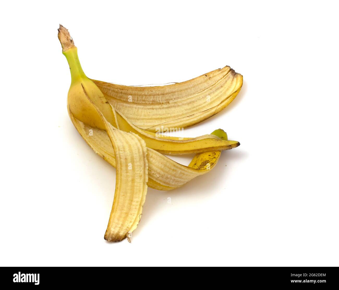 Banana peel for compost isolated on white background close up Stock ...