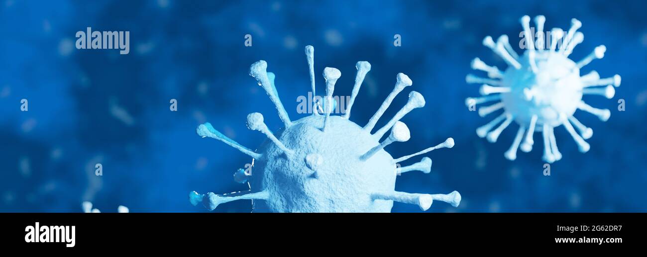 Dangerous corona virus, SARS pandemic risk concept. 3D illustration ...