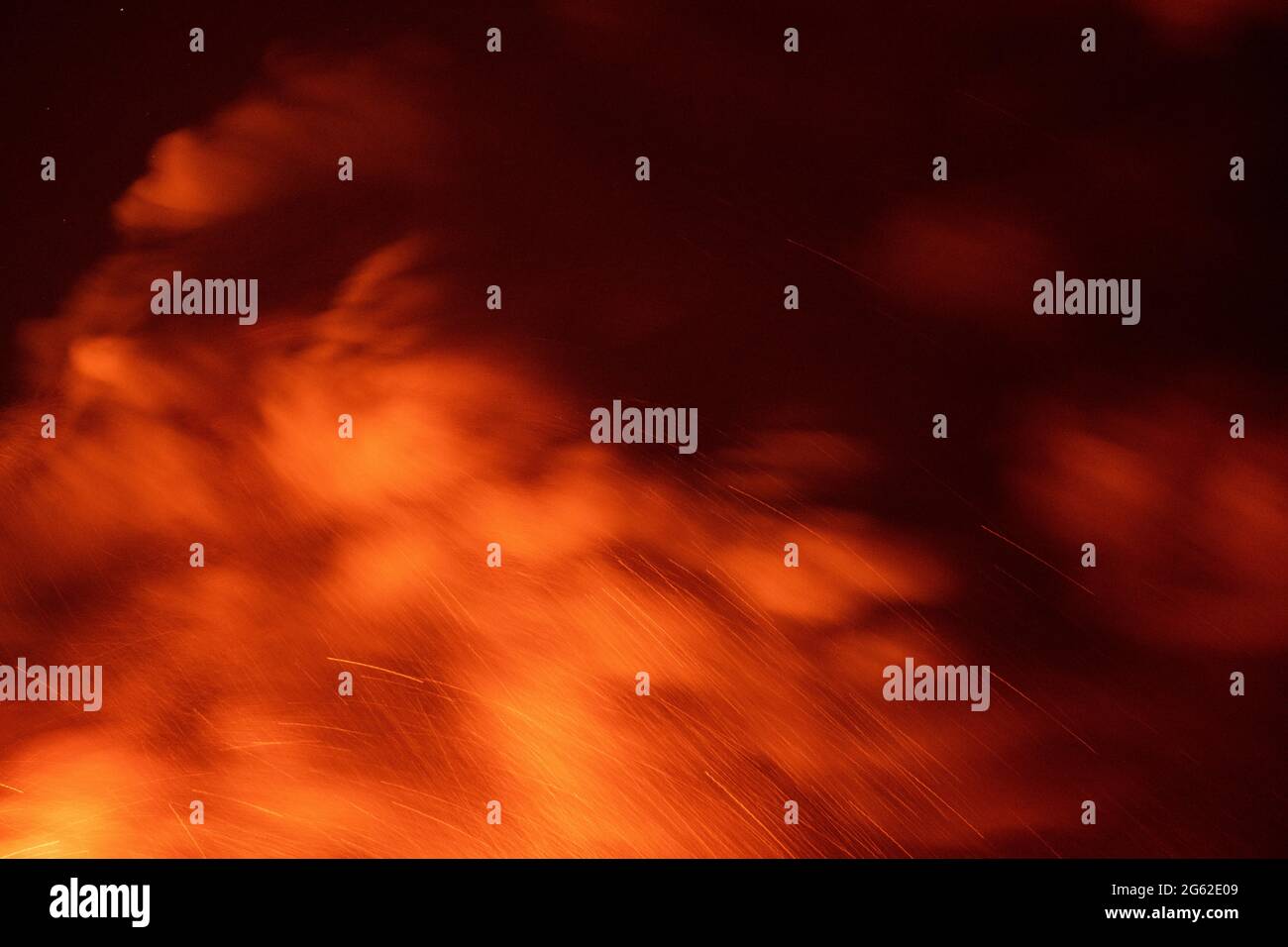 CATANIA, ETNA, ITALY - July 02, 2021: Eruption of the Etna volcano in ...