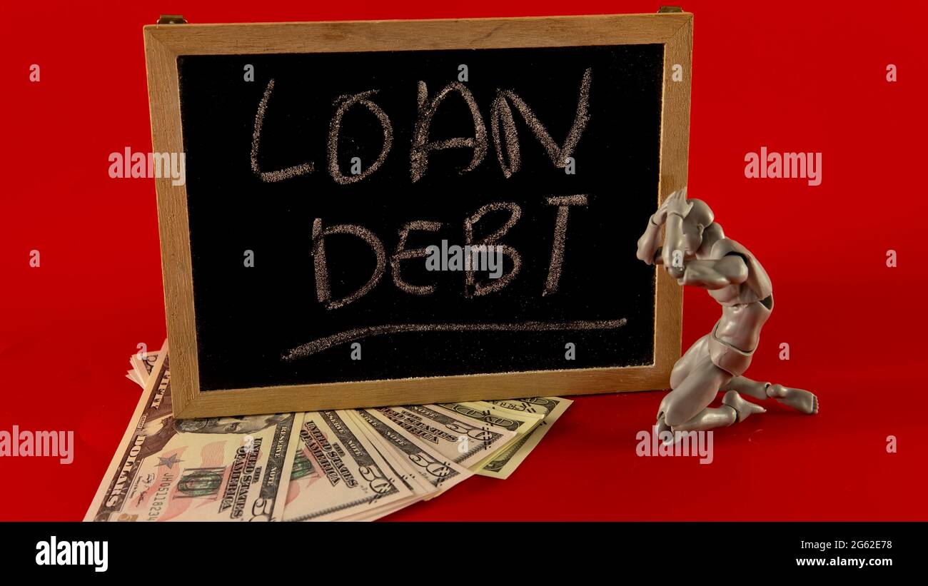 Financial problem concept. Loan Debt Concept. Selective focus on the ...