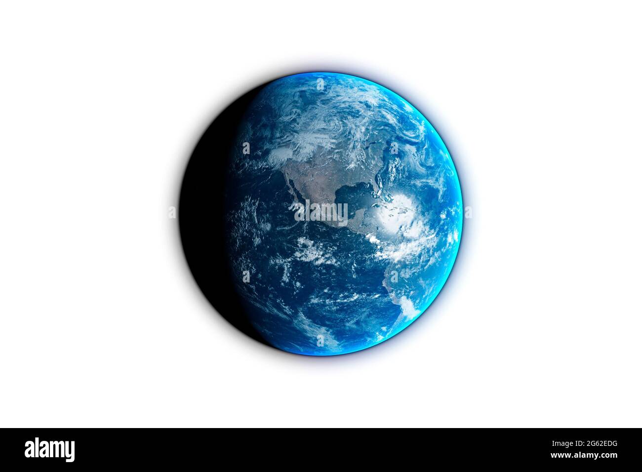 planet earth isolated on black background, 3d render. Elements of this ...