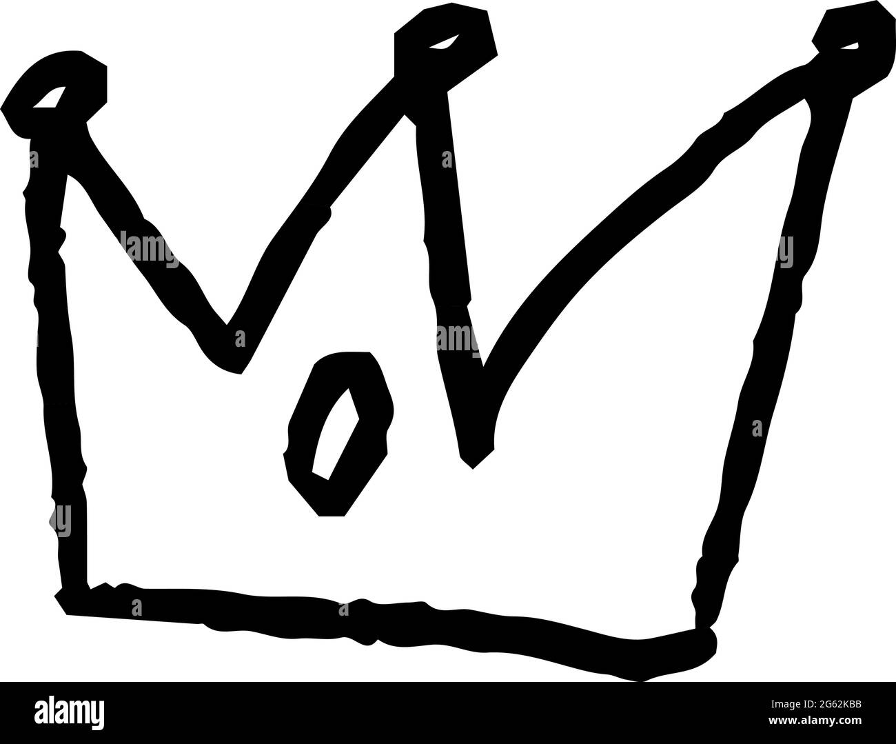 This is a illustration of Cute crown scribble drawn by a child Stock ...