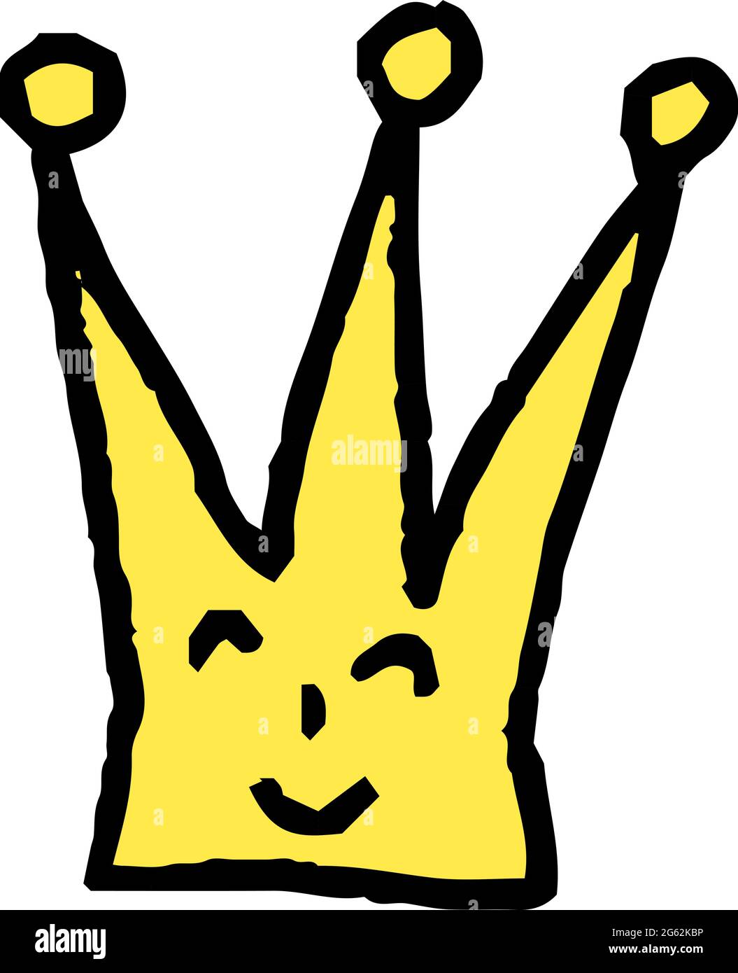 This is a illustration of Cute crown scribble drawn by a child Stock ...