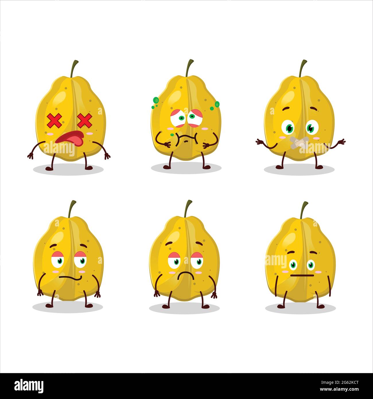 Quince cartoon in character with nope expression. Vector illustration ...