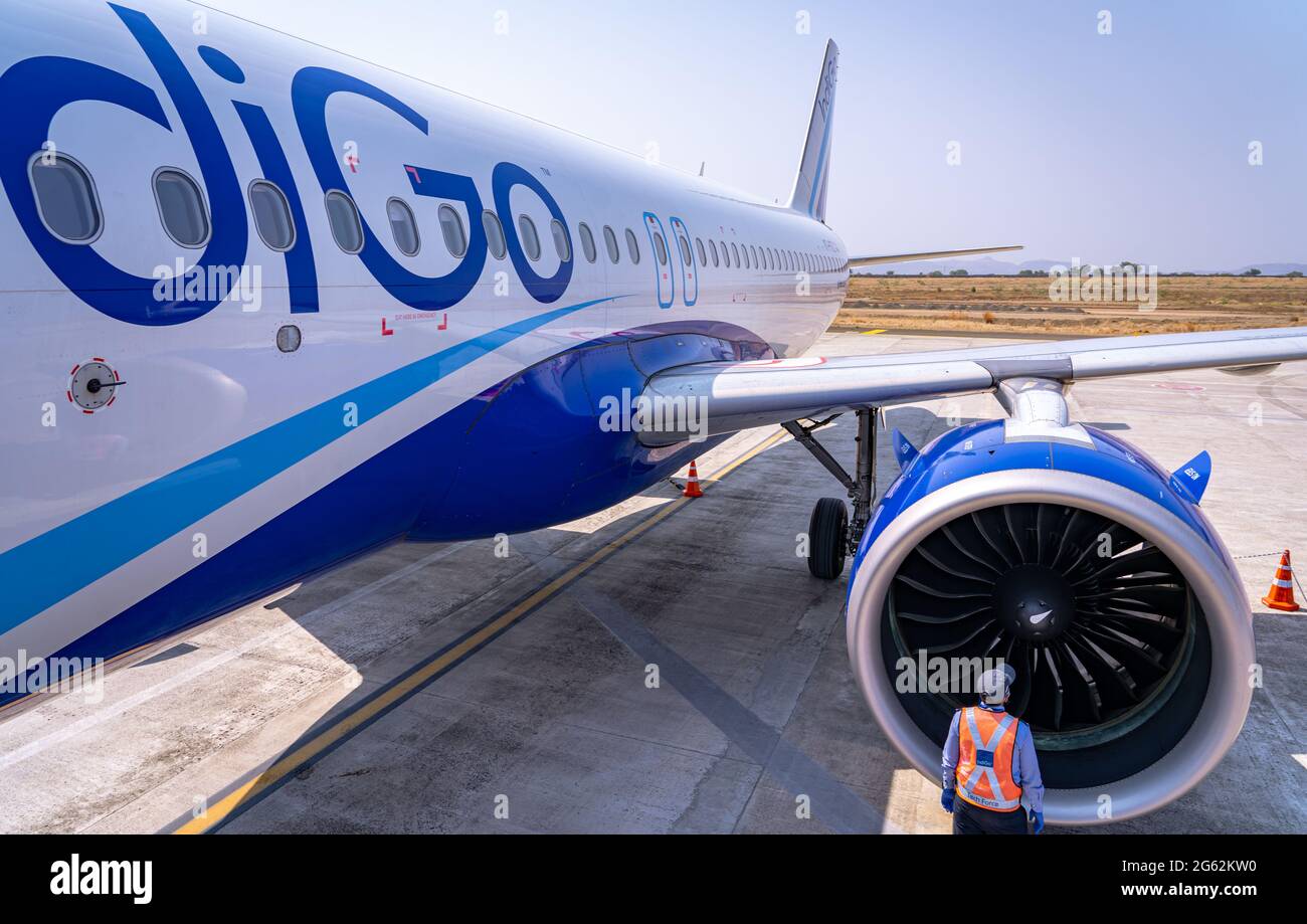 Indigo plane hi-res stock photography and images - Alamy