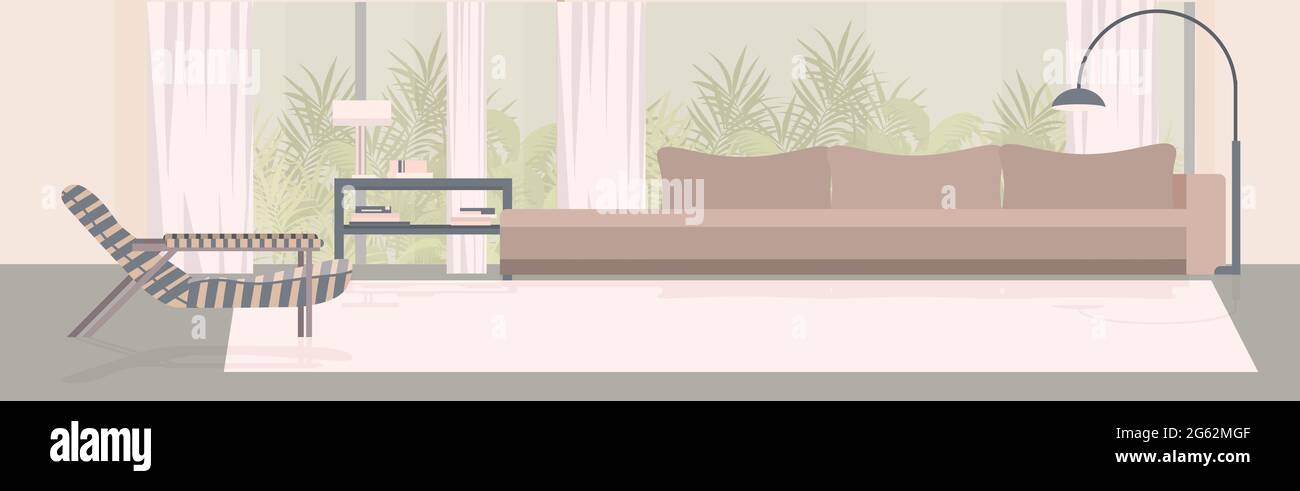 modern living room interior empty no people apartment with furniture ...