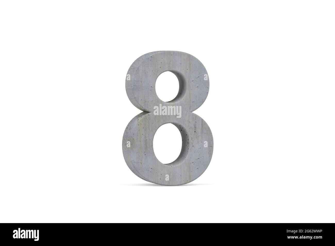 Concrete digits - three dimensional numbers on white background - 3d ...