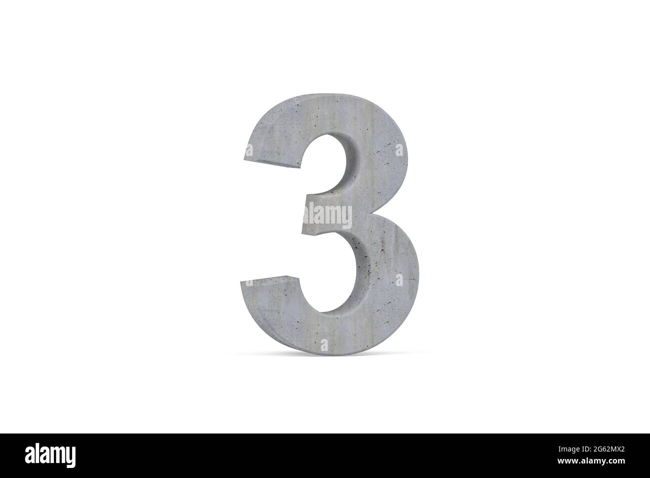 Concrete digits - three dimensional numbers on white background - 3d ...