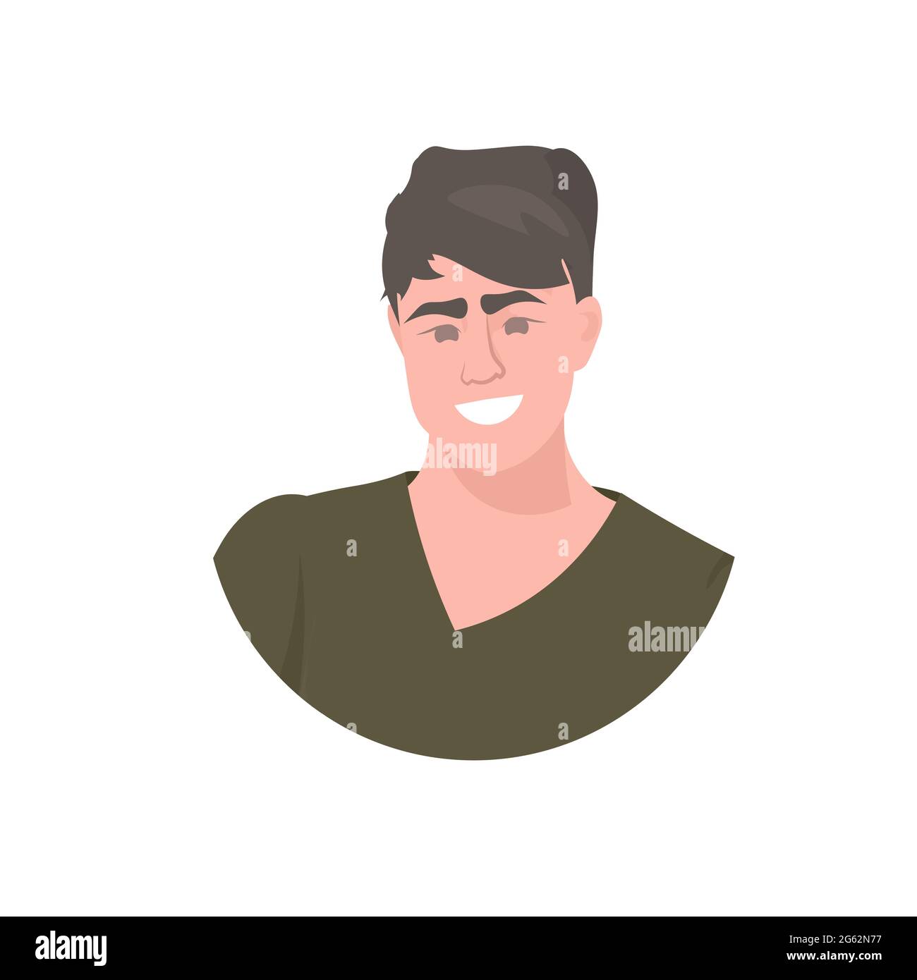 smiling man head avatar beautiful human face male cartoon character ...