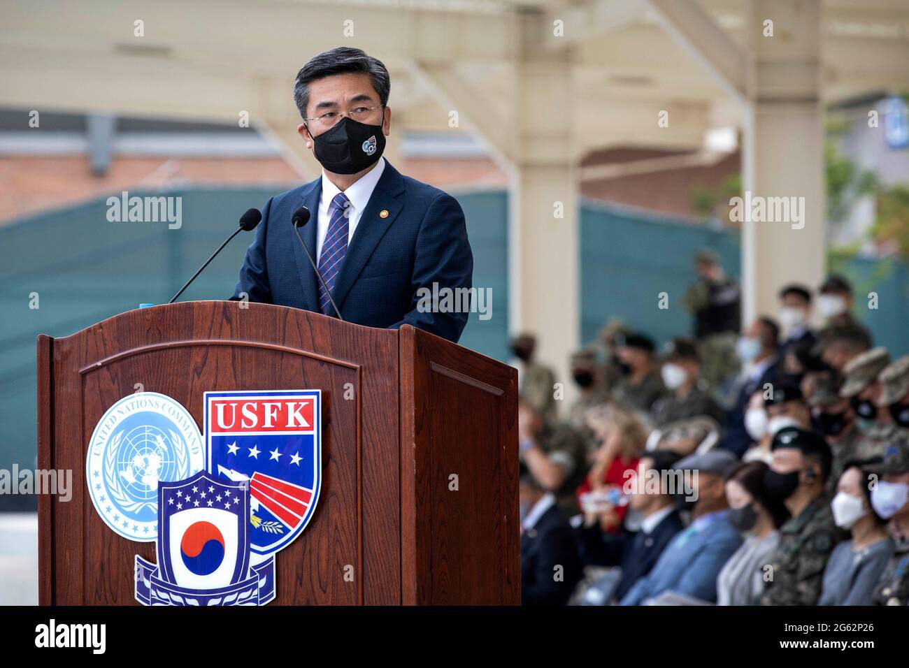 Korea. 02nd July, 2021. New USFK chief's inaugural ceremony South ...