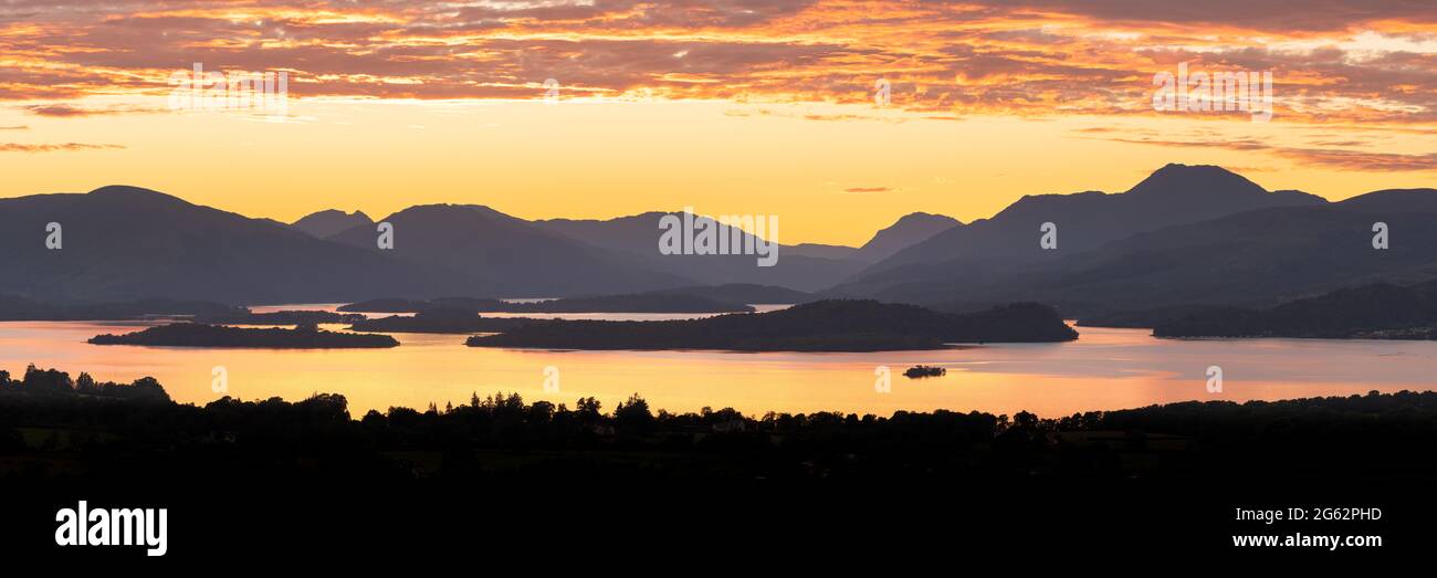 Loch Lomond sunset Stock Photo - Alamy