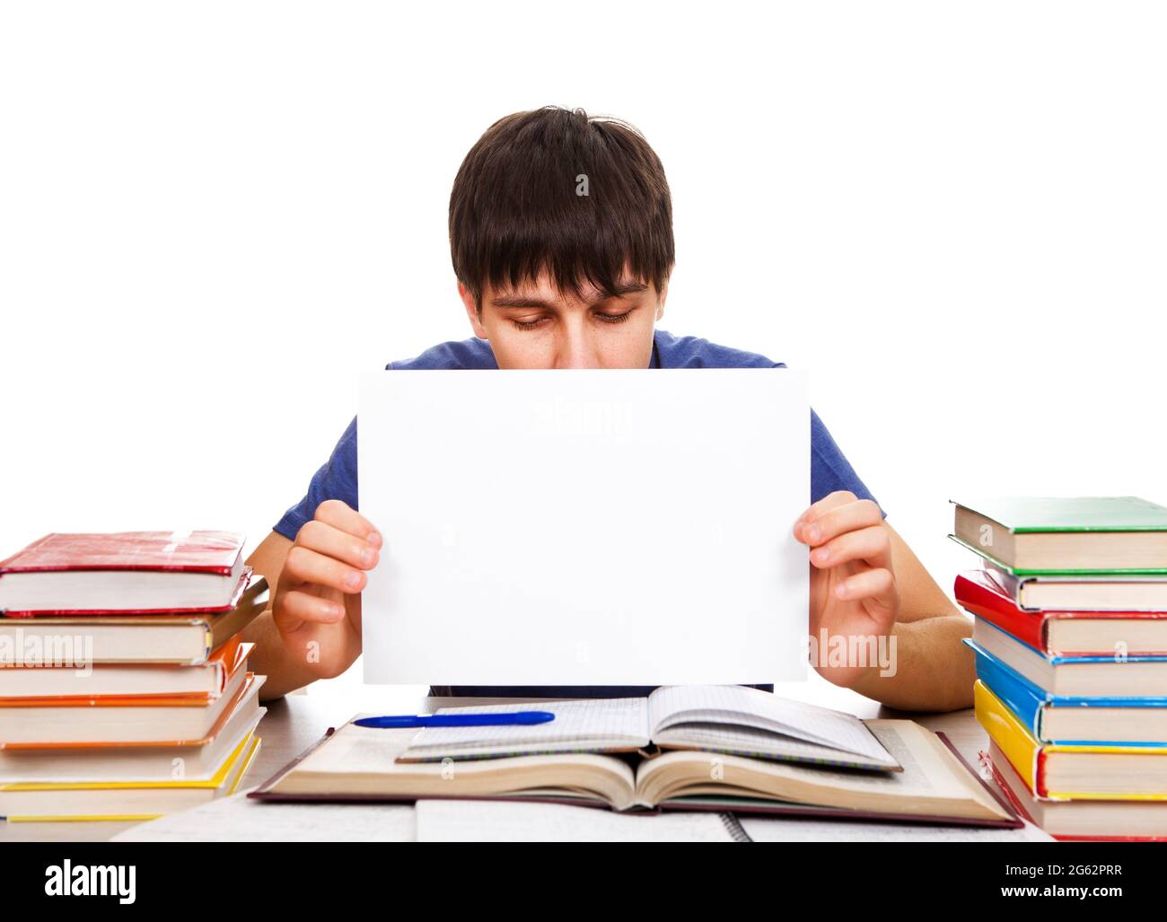 Sad Student At Desk