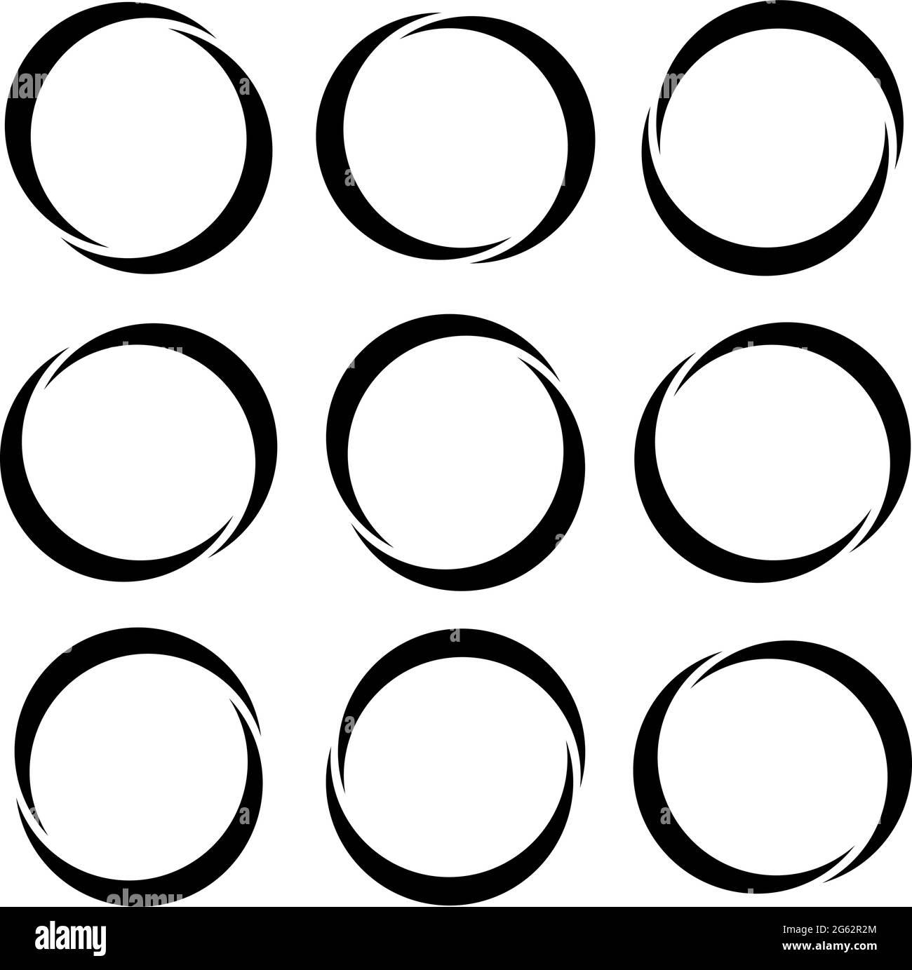 circle-semicircle-icon-symbol-circular-frame-border-stock-vector