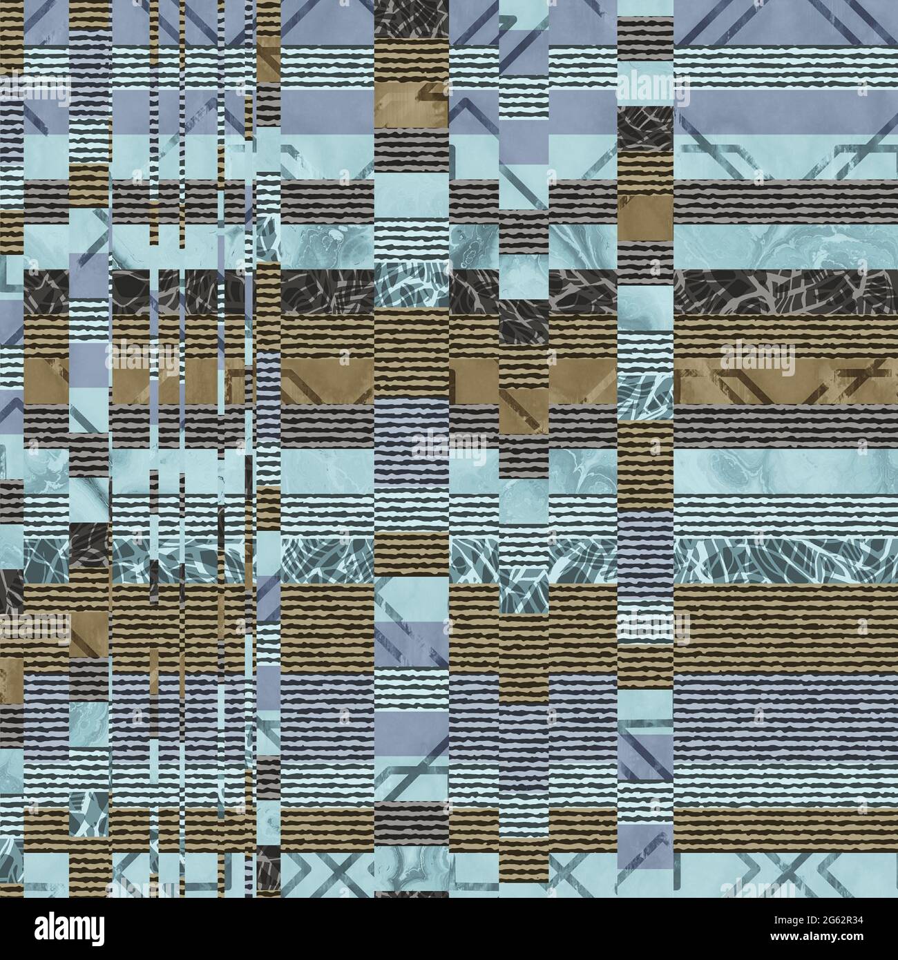 Seamless funky graphic pattern motif of chaotic and psychedelic noise ...