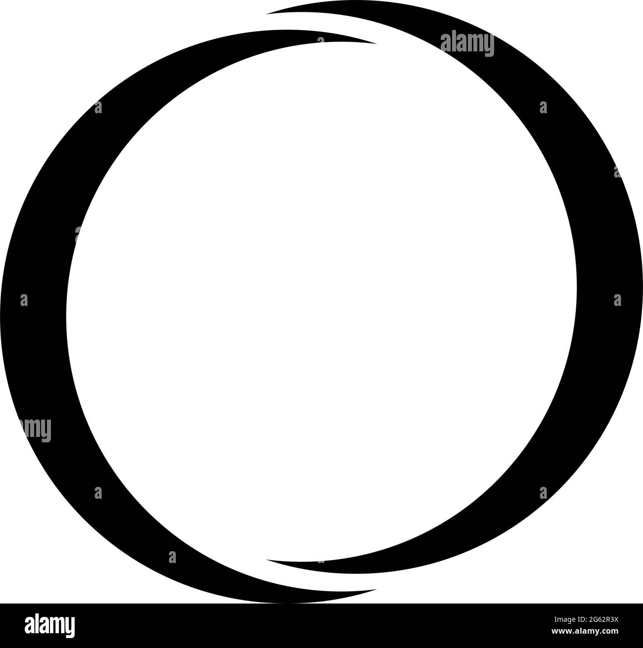 Circle, semicircle icon, symbol. Circular frame, border – stock vector ...