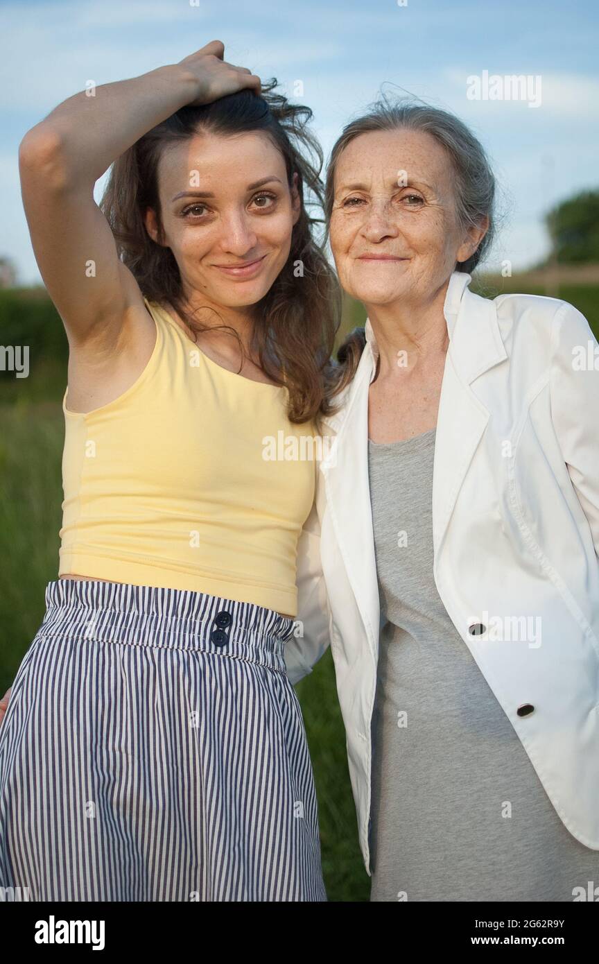 Senior grown up daughter in park hi-res stock photography and images ...