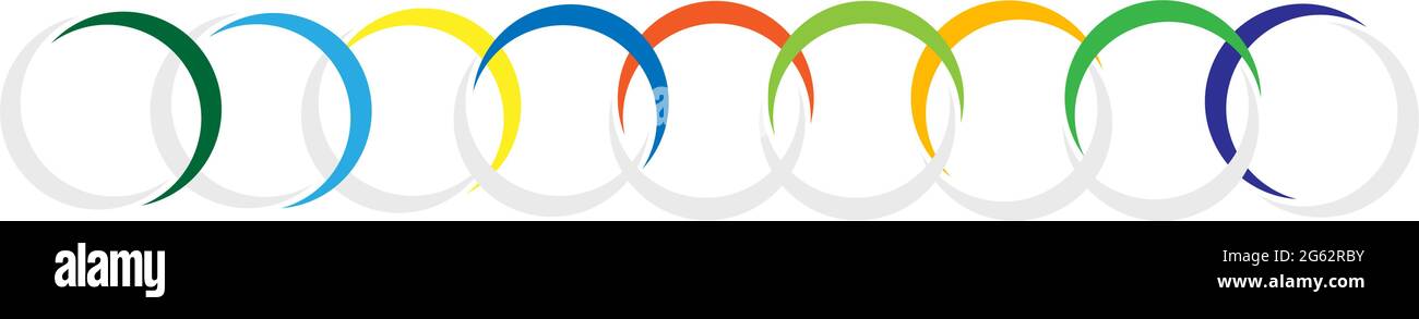 Circle, semicircle icon, symbol. Circular frame, border – stock vector ...