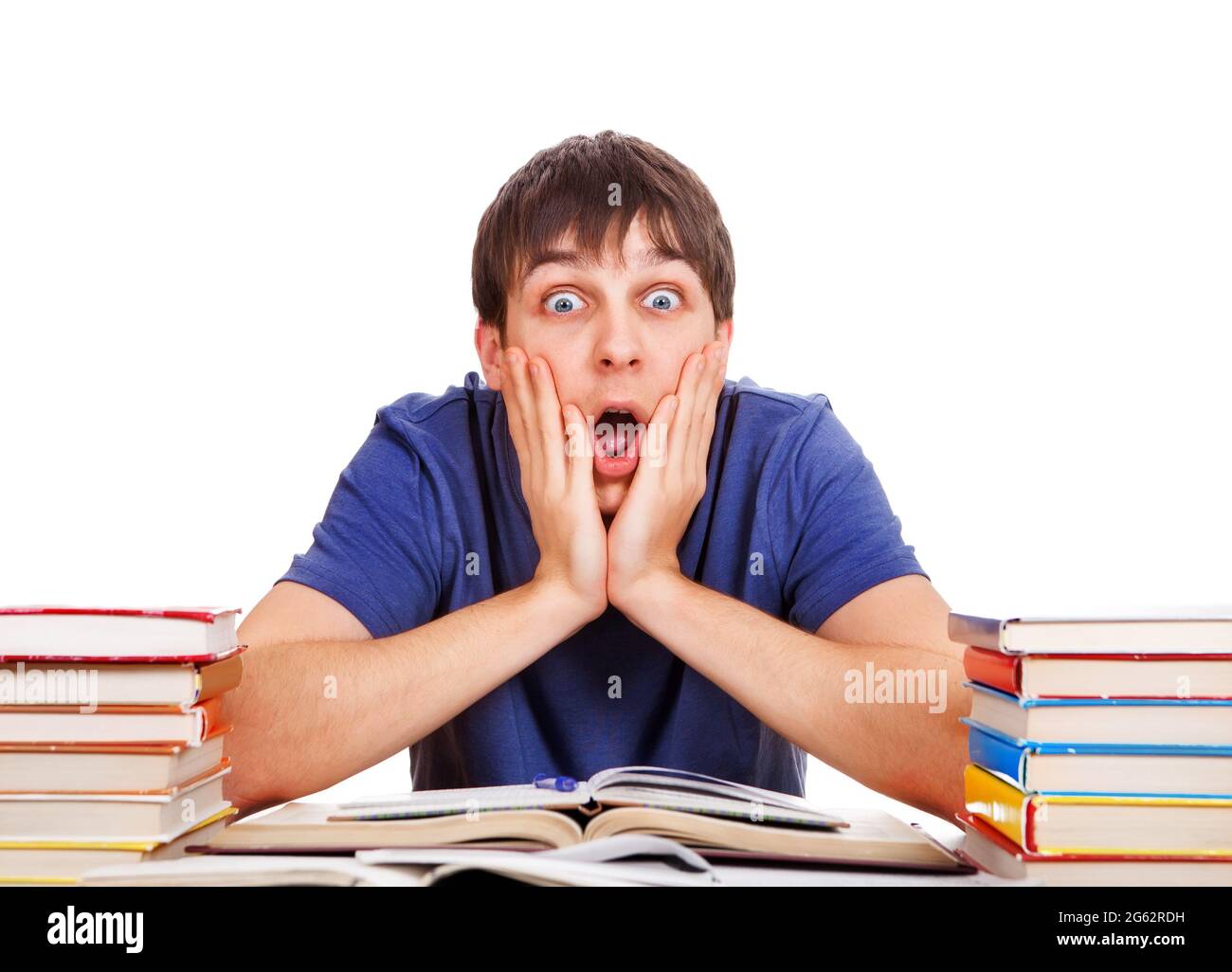 Surprised university person books hi-res stock photography and images ...