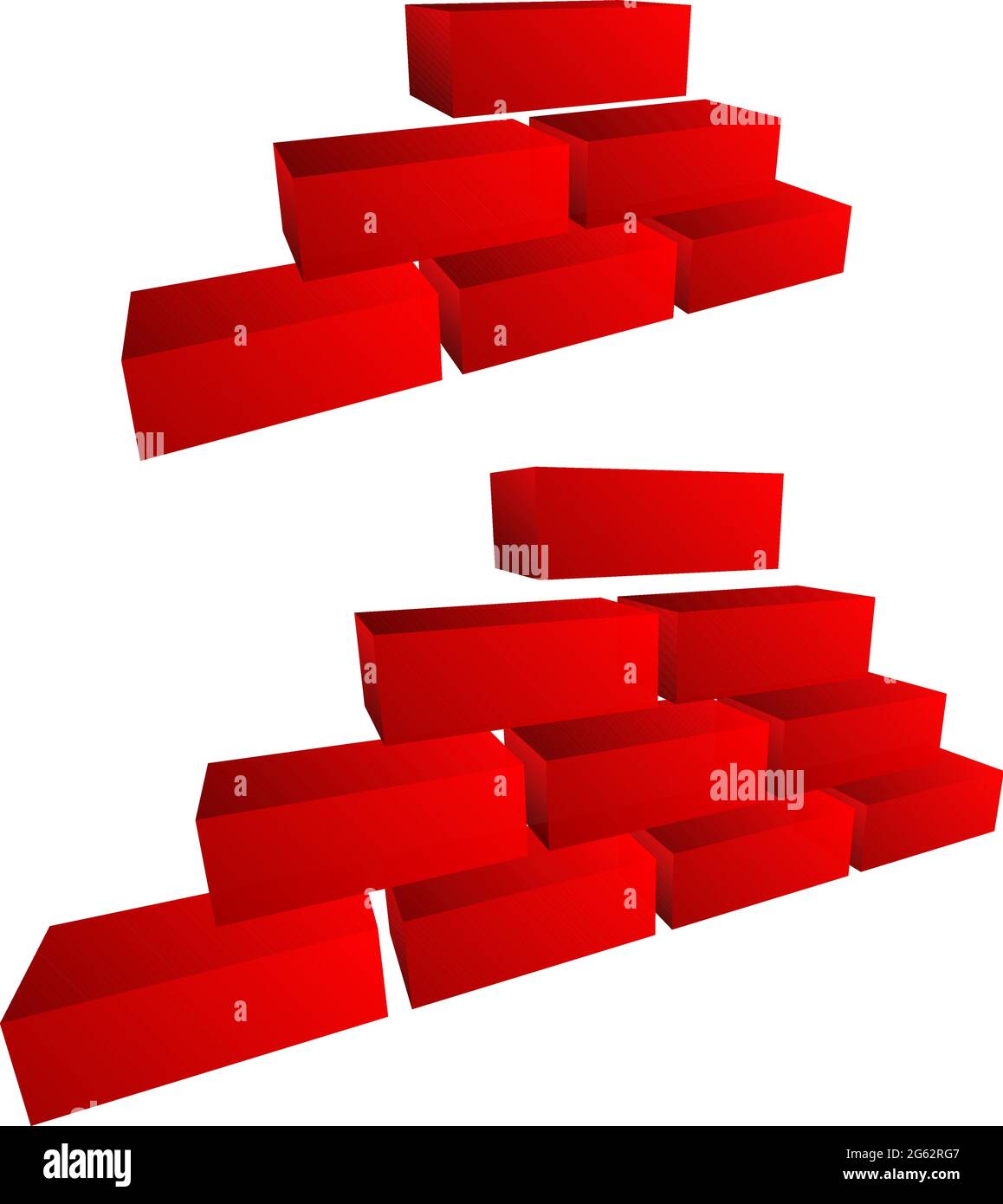 Brick, brick wall, bricklaying vector illustration for building ...