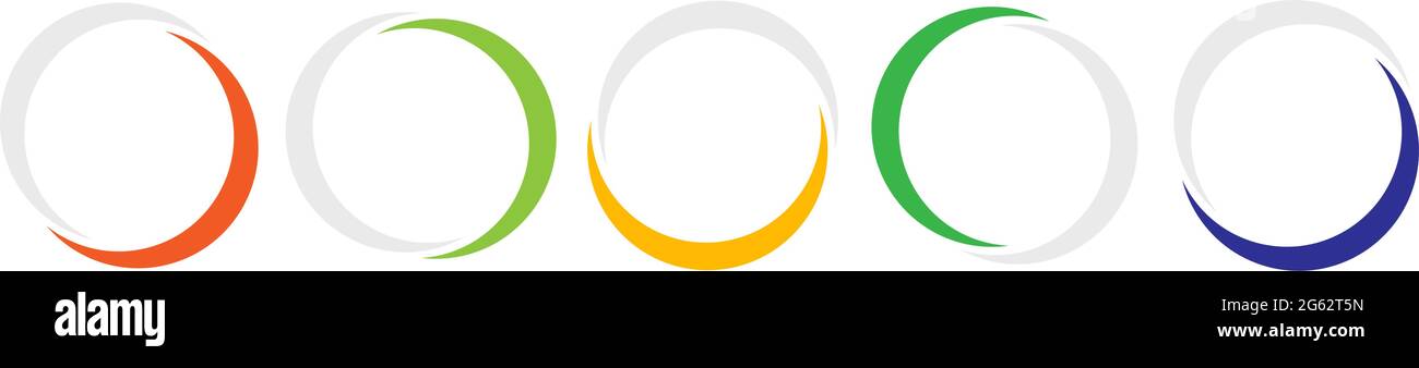 Circle, semicircle icon, symbol. Circular frame, border – stock vector ...