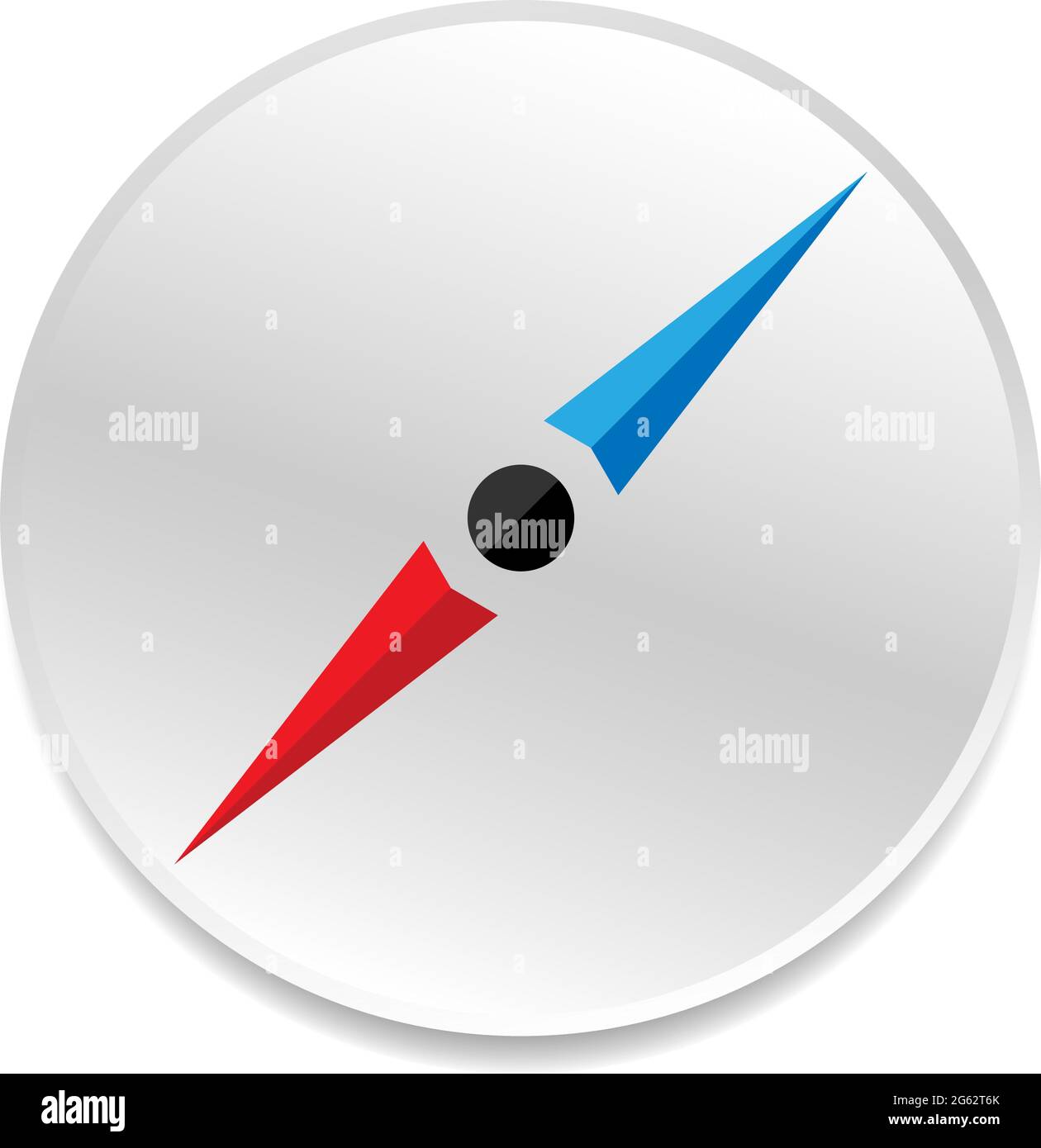 Compass arrow, navigation icon, symbol – stock vector illustration ...