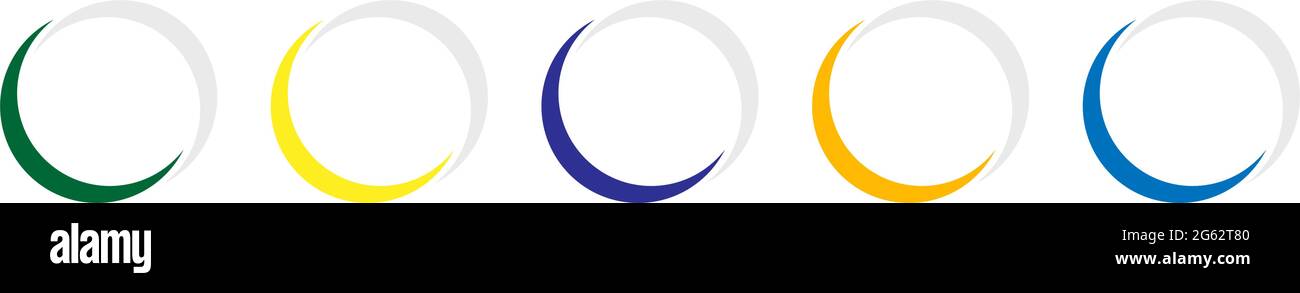 Circle, semicircle icon, symbol. Circular frame, border – stock vector ...