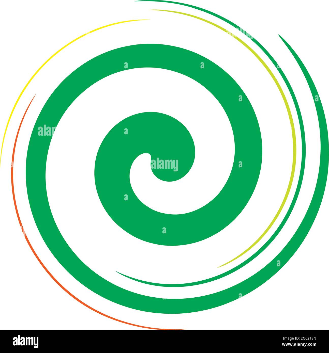 Abstract spiral, swirl, twirl design element. Curlicue, rotating shape ...