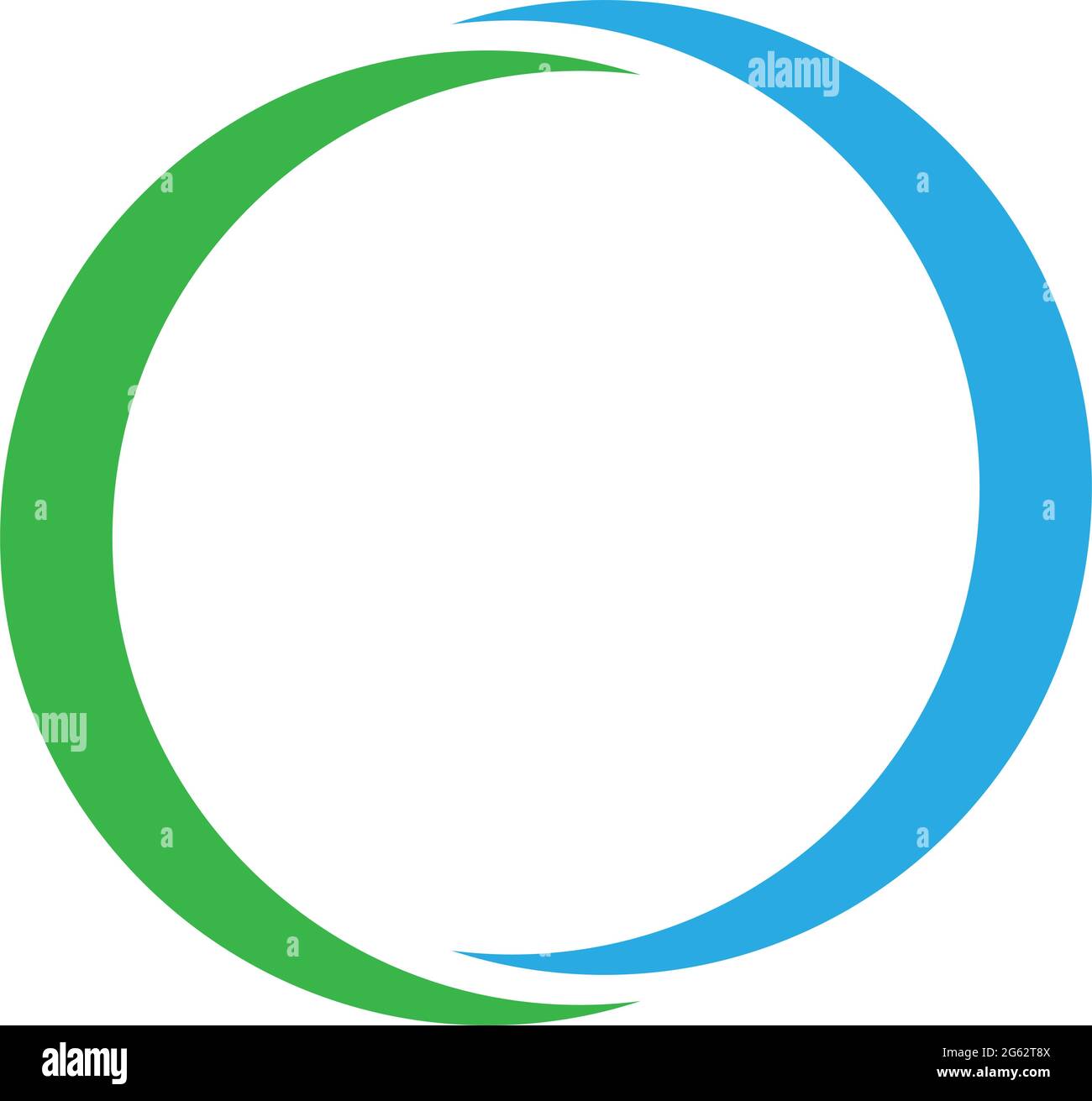 Circle, semicircle icon, symbol. Circular frame, border – stock vector ...