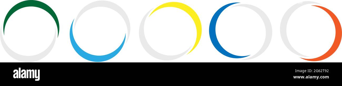 Circle, semicircle icon, symbol. Circular frame, border – stock vector ...