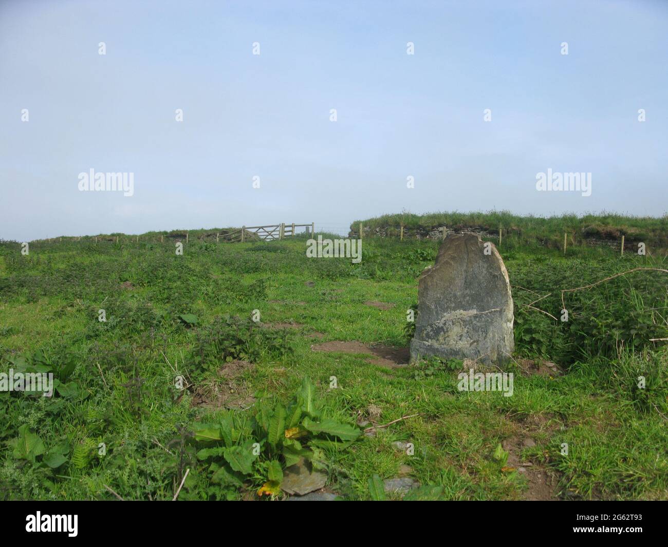 standing stone. South west coast path. North Cornwall. West country ...