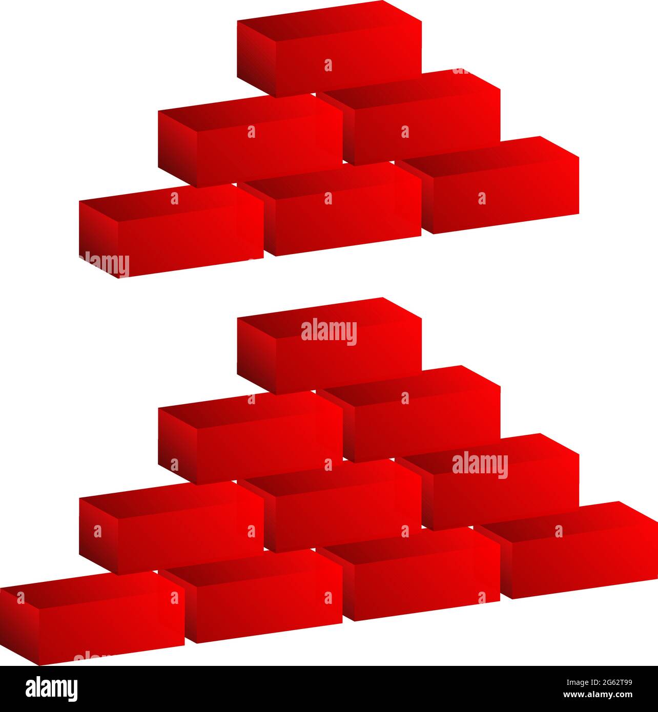 Brick, brick wall, bricklaying vector illustration for building ...