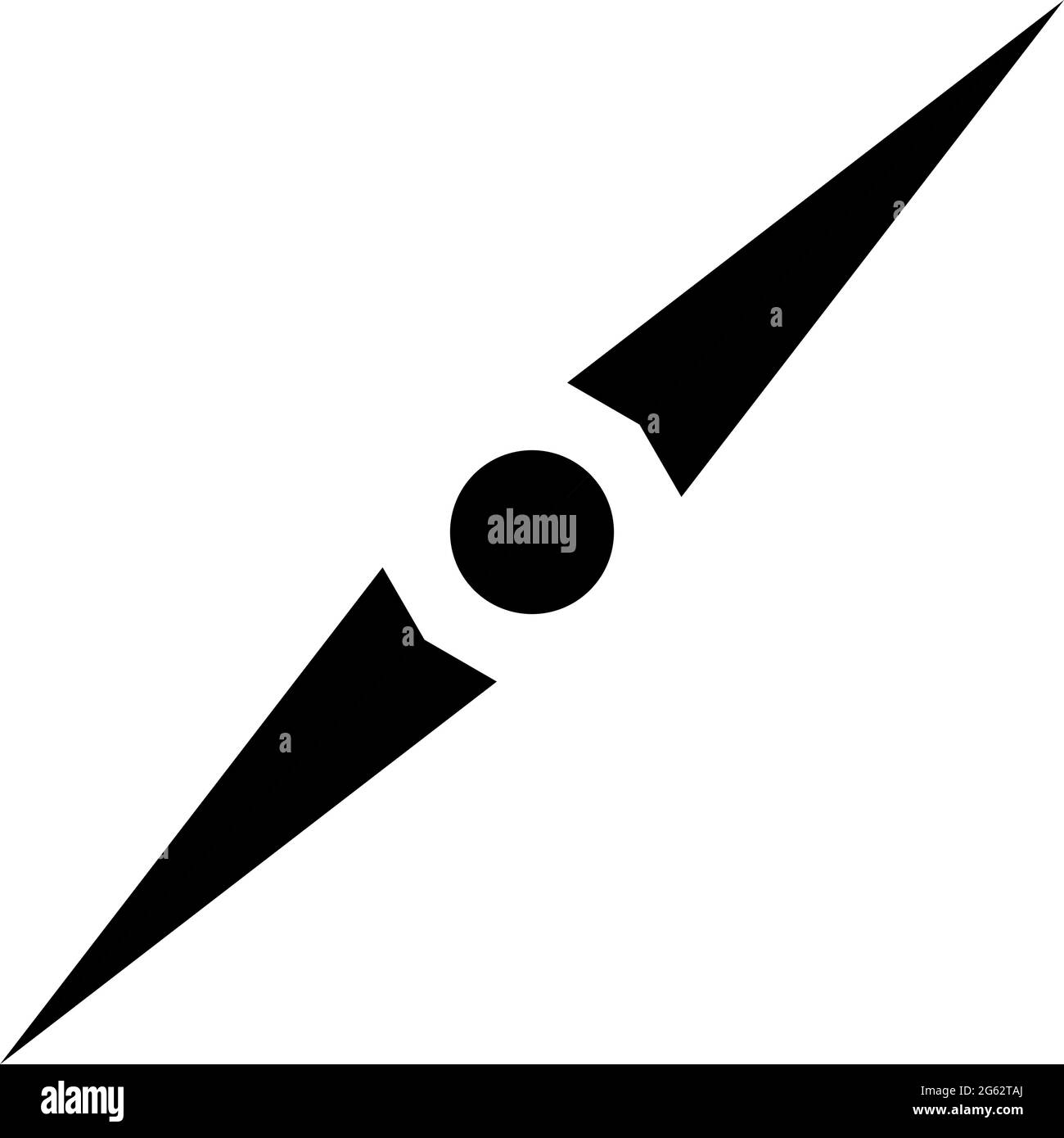 Compass arrow, navigation icon, symbol – stock vector illustration ...