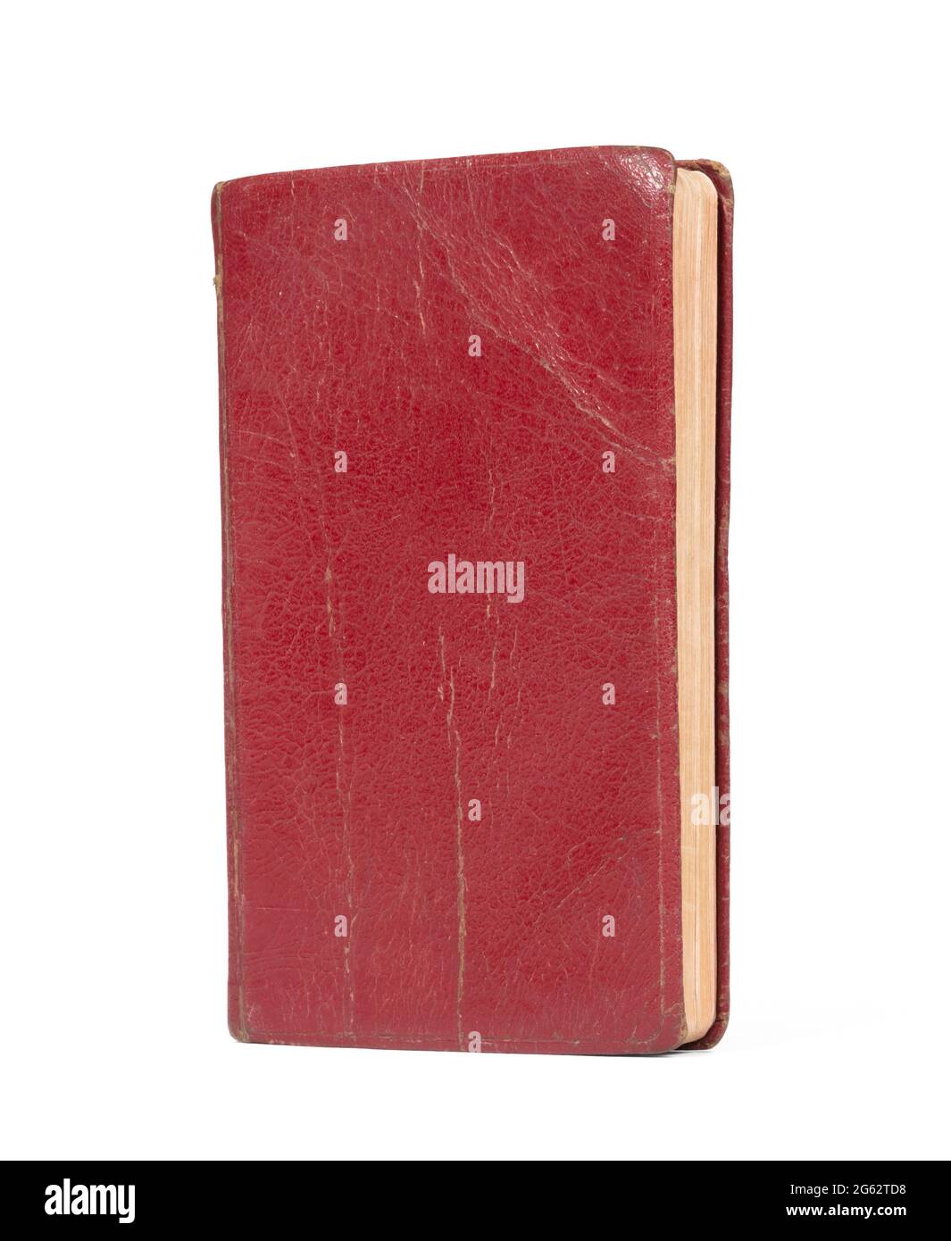 Small red book, isolated on a white background Stock Photo - Alamy