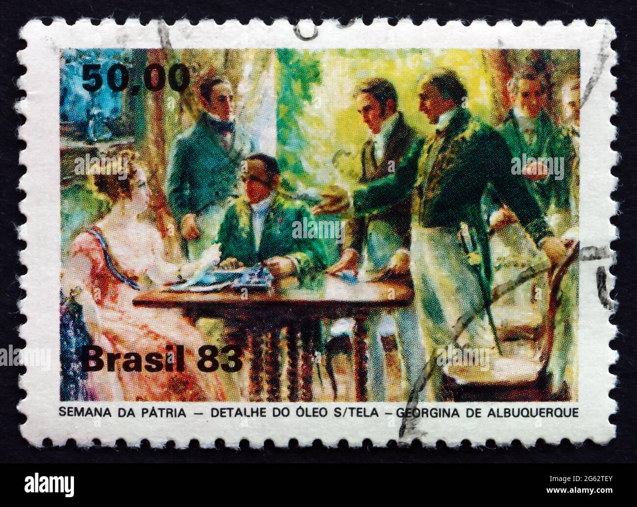 BRAZIL - CIRCA 1983: a stamp printed in the Brazil shows Independence ...