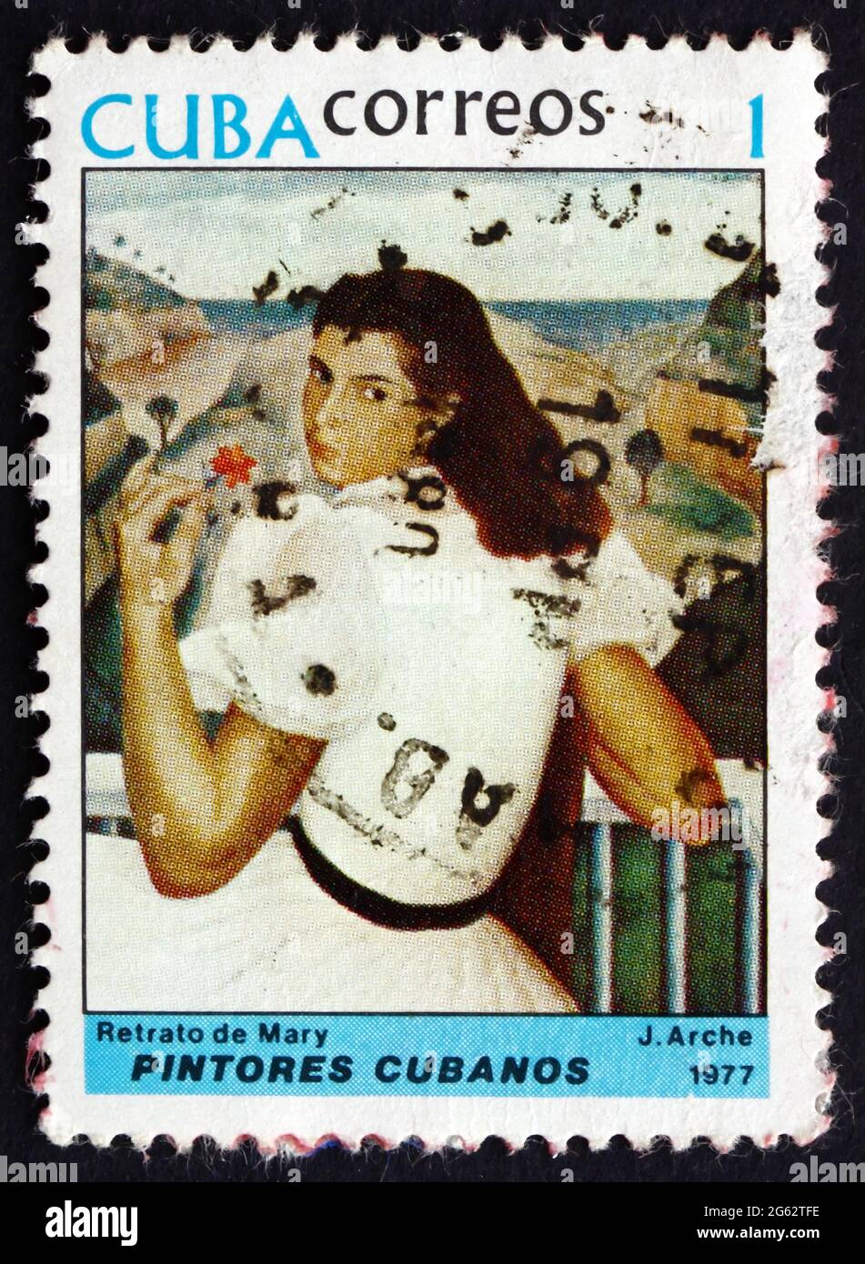 CUBA - CIRCA 1977: a stamp printed in the Cuba shows Portrait of Mary ...
