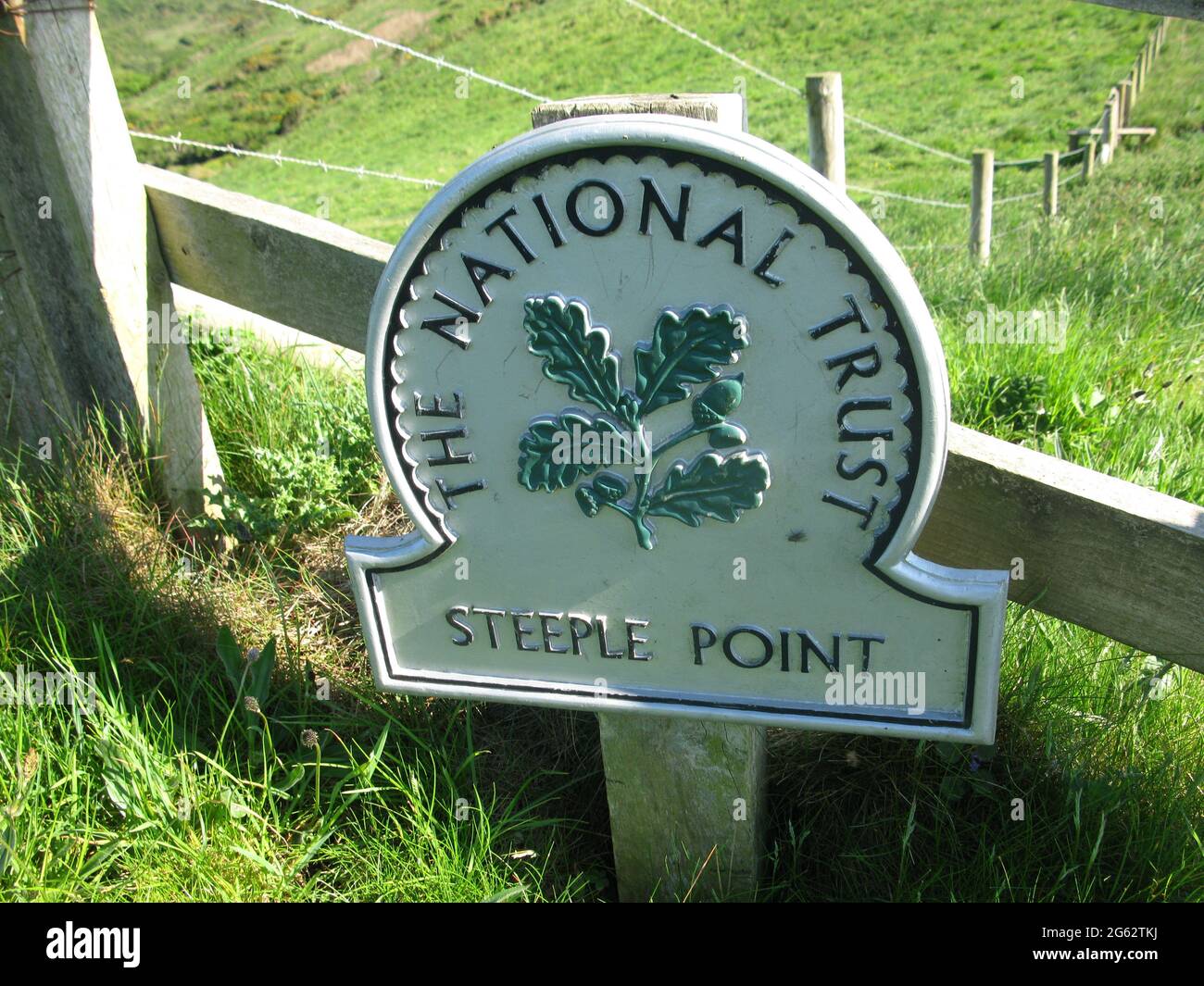 steeple point sign. South west coast path. North Cornwall. West country ...