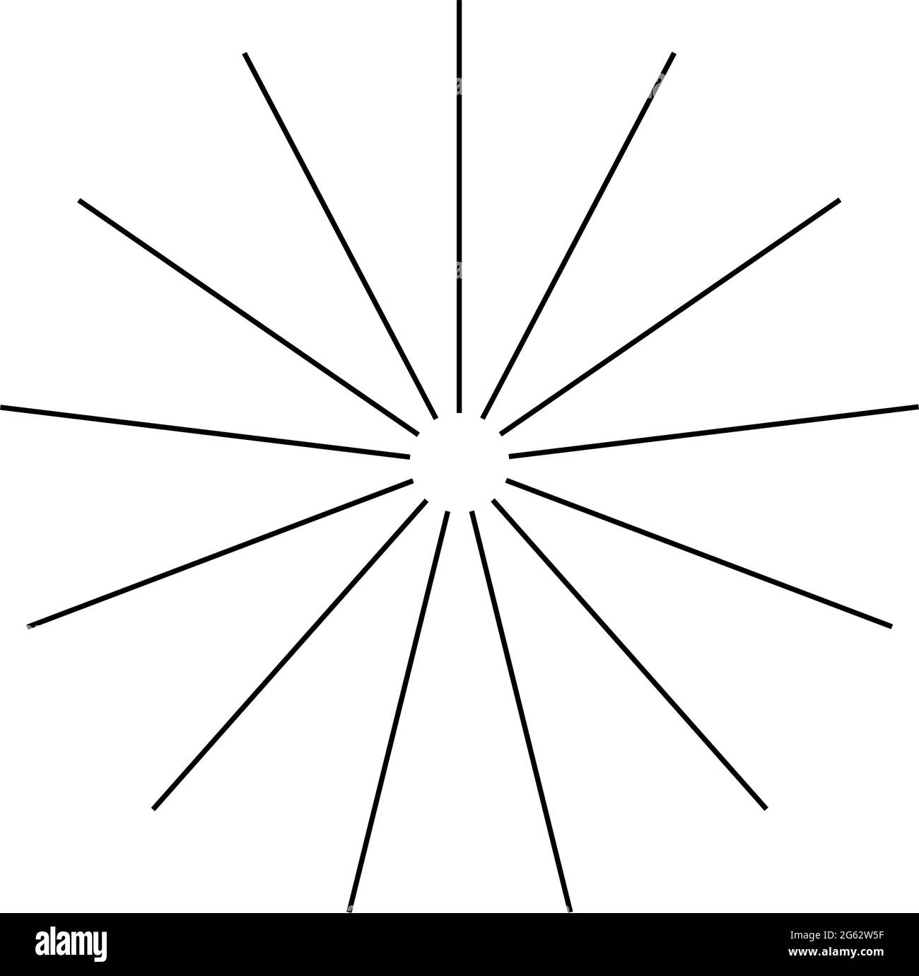 Radial, radiating burst lines. Converging lines design, illustration ...