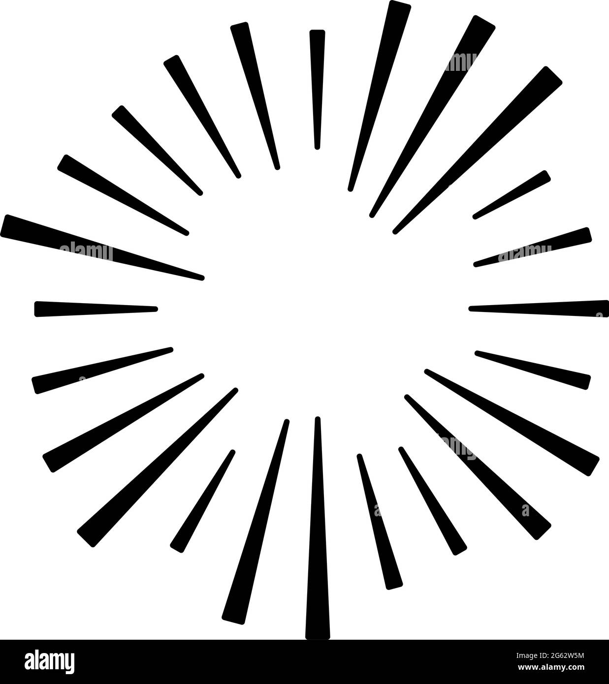 Radial, radiating burst lines. Converging lines design, illustration ...