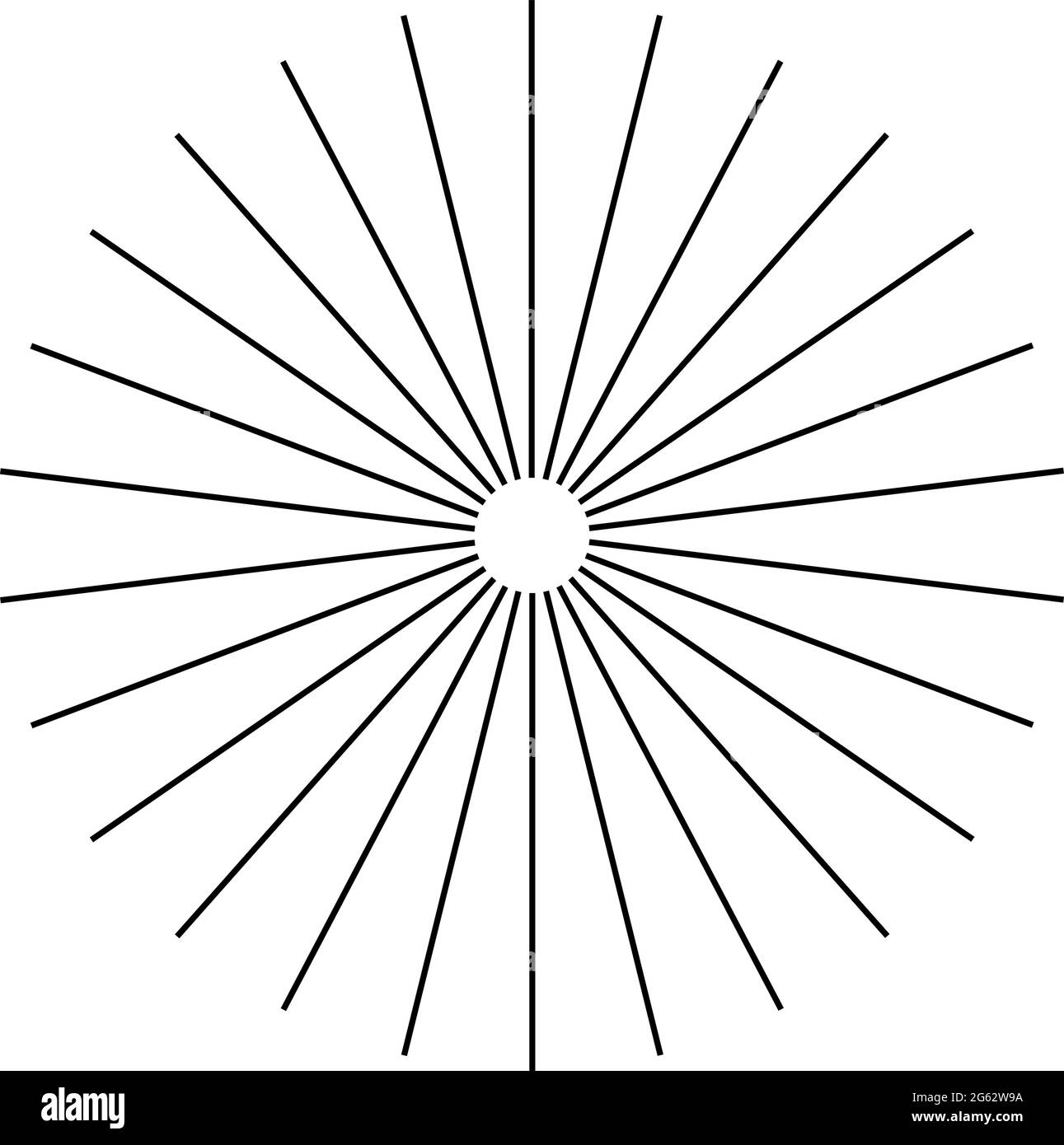 Radial, radiating burst lines. Converging lines design, illustration ...