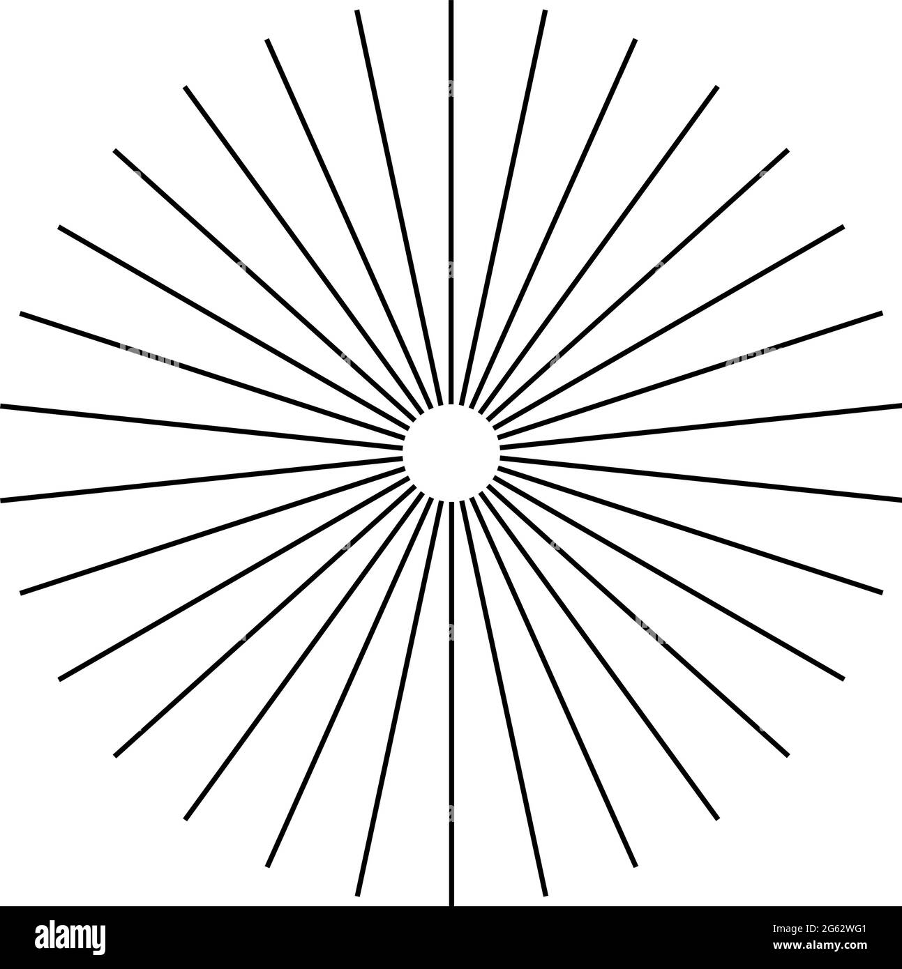 Radial, radiating burst lines. Converging lines design, illustration ...