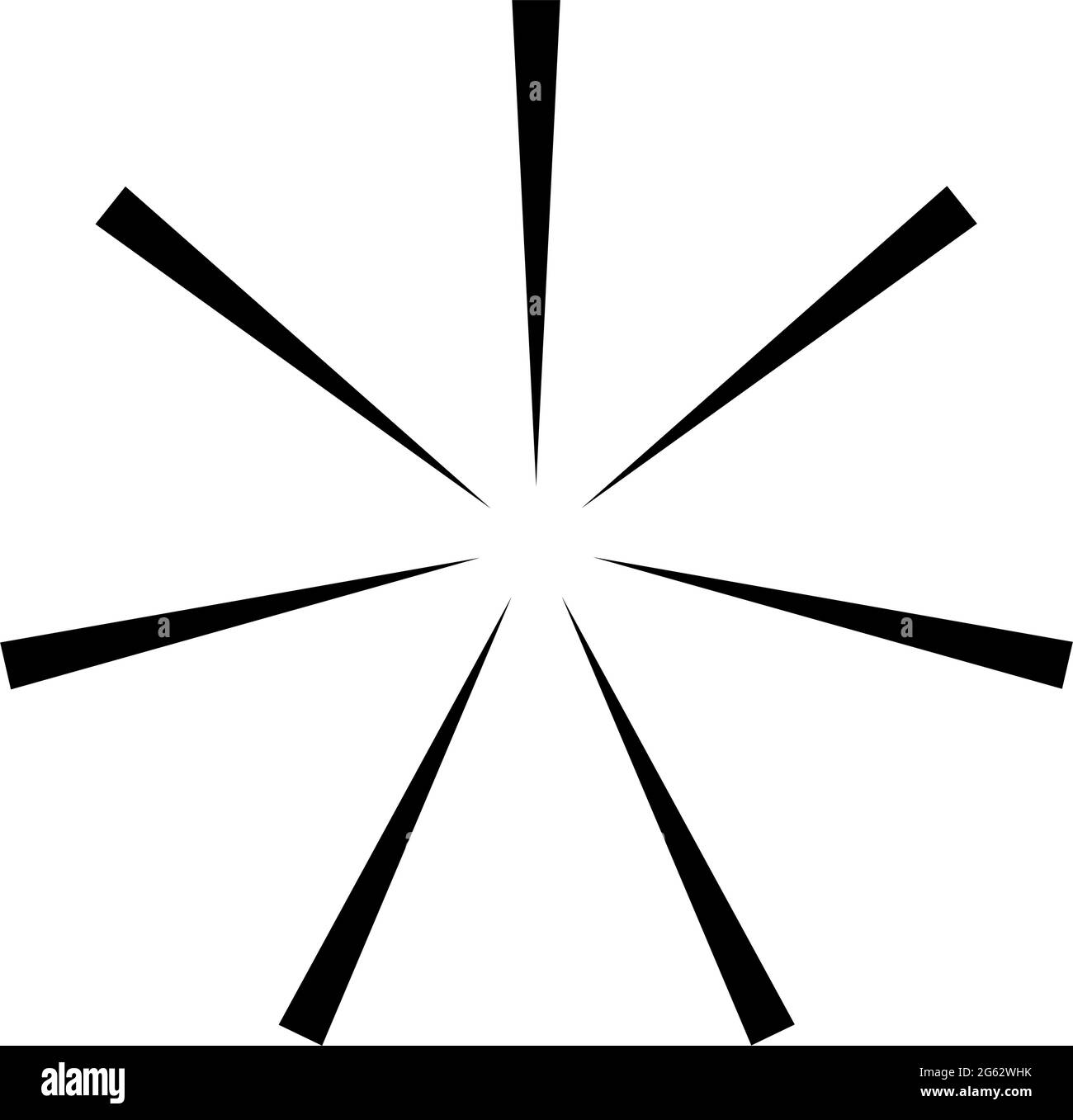 Radial, radiating burst lines. Converging lines design, illustration ...