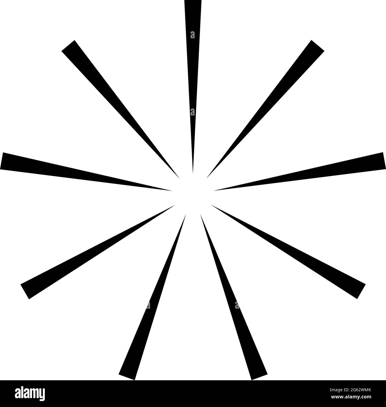 Radial, radiating burst lines. Converging lines design, illustration ...