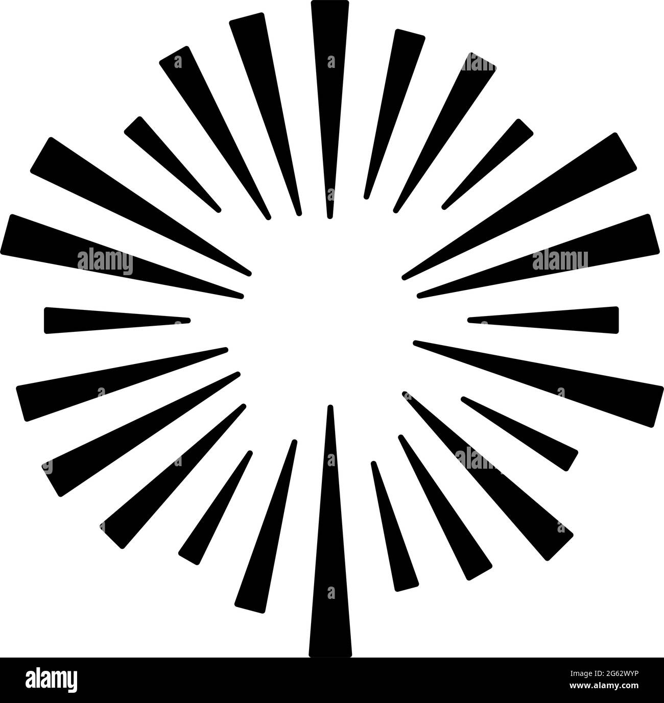 Radial, radiating burst lines. Converging lines design, illustration ...