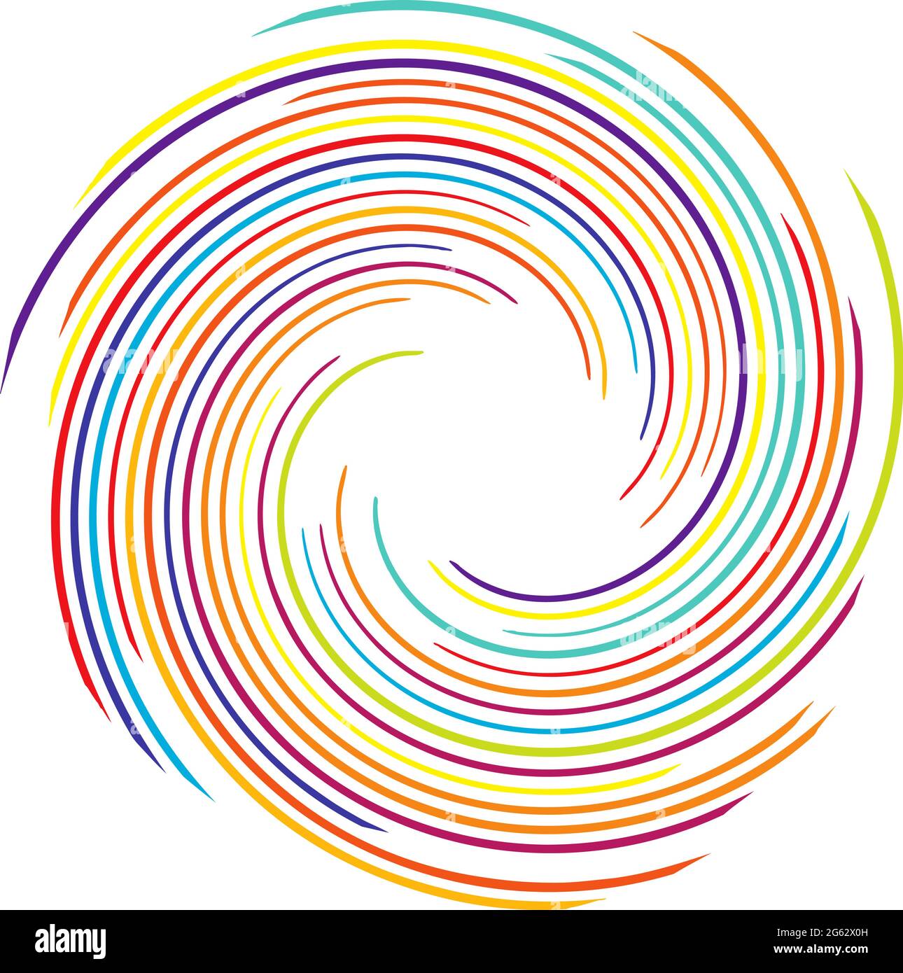 Abstract spiral, swirl, twirl design element. Curlicue, rotating shape ...