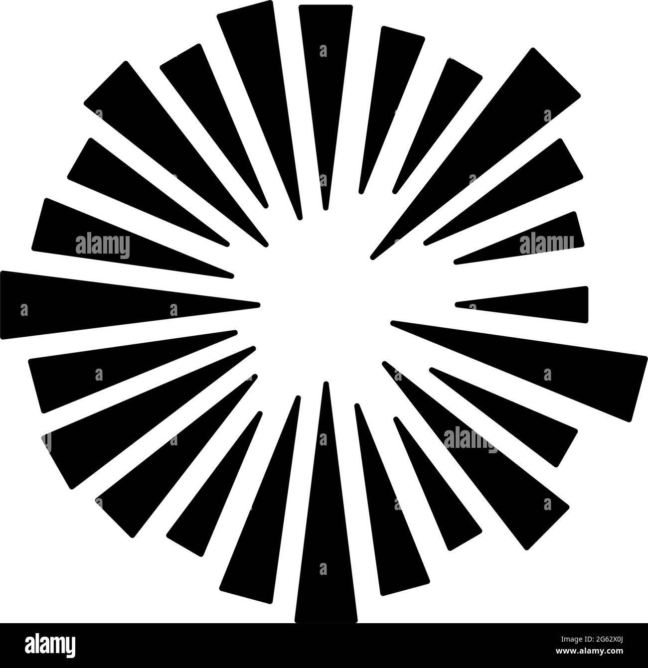 Radial, radiating burst lines. Converging lines design, illustration ...