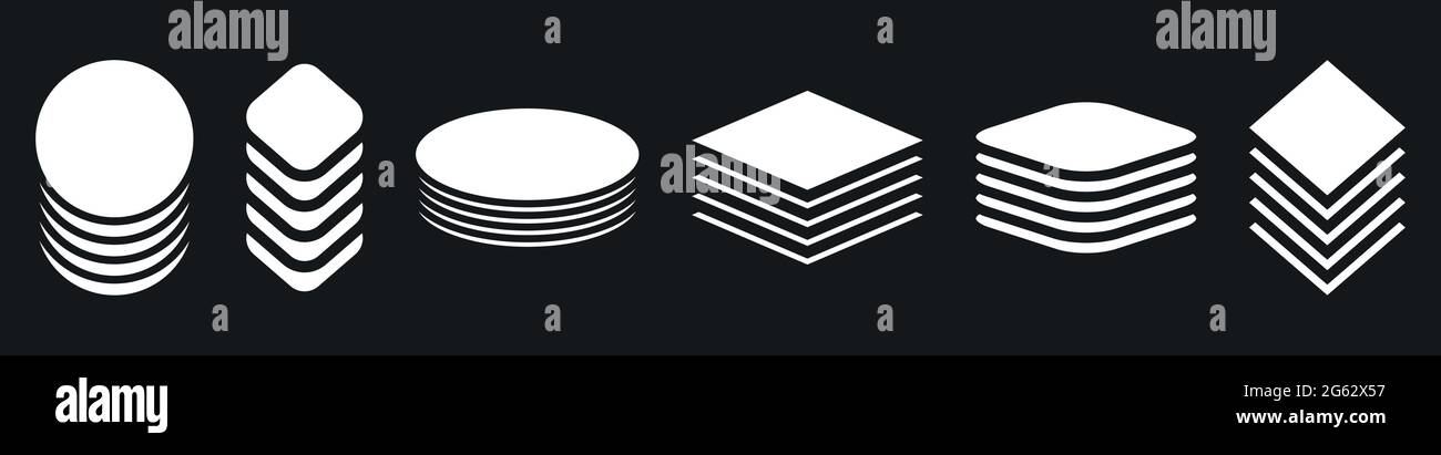 Stack, tier, layers tower icon, symbol. Multitier icon – stock vector ...