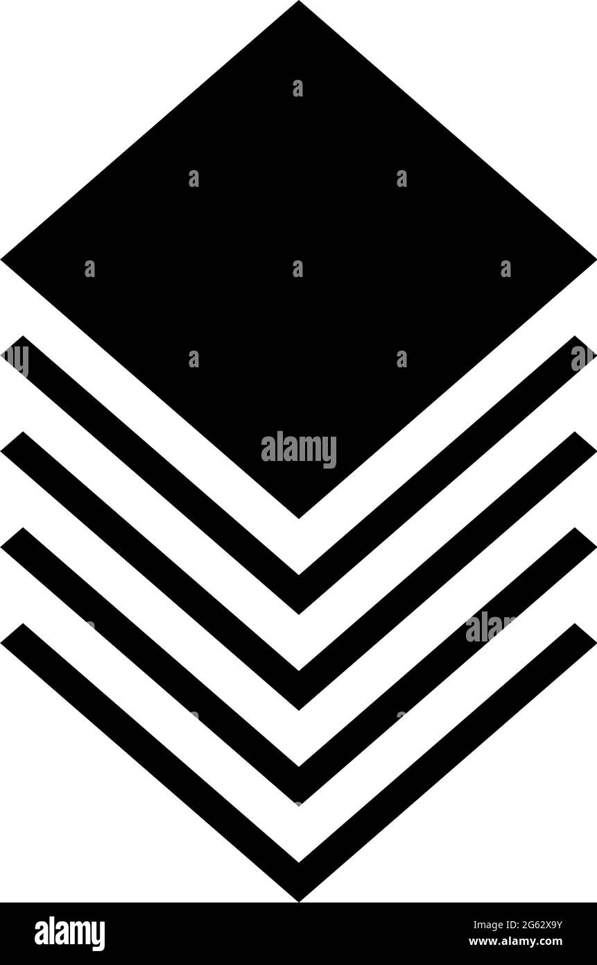 Stack, tier, layers tower icon, symbol. Multitier icon – stock vector ...