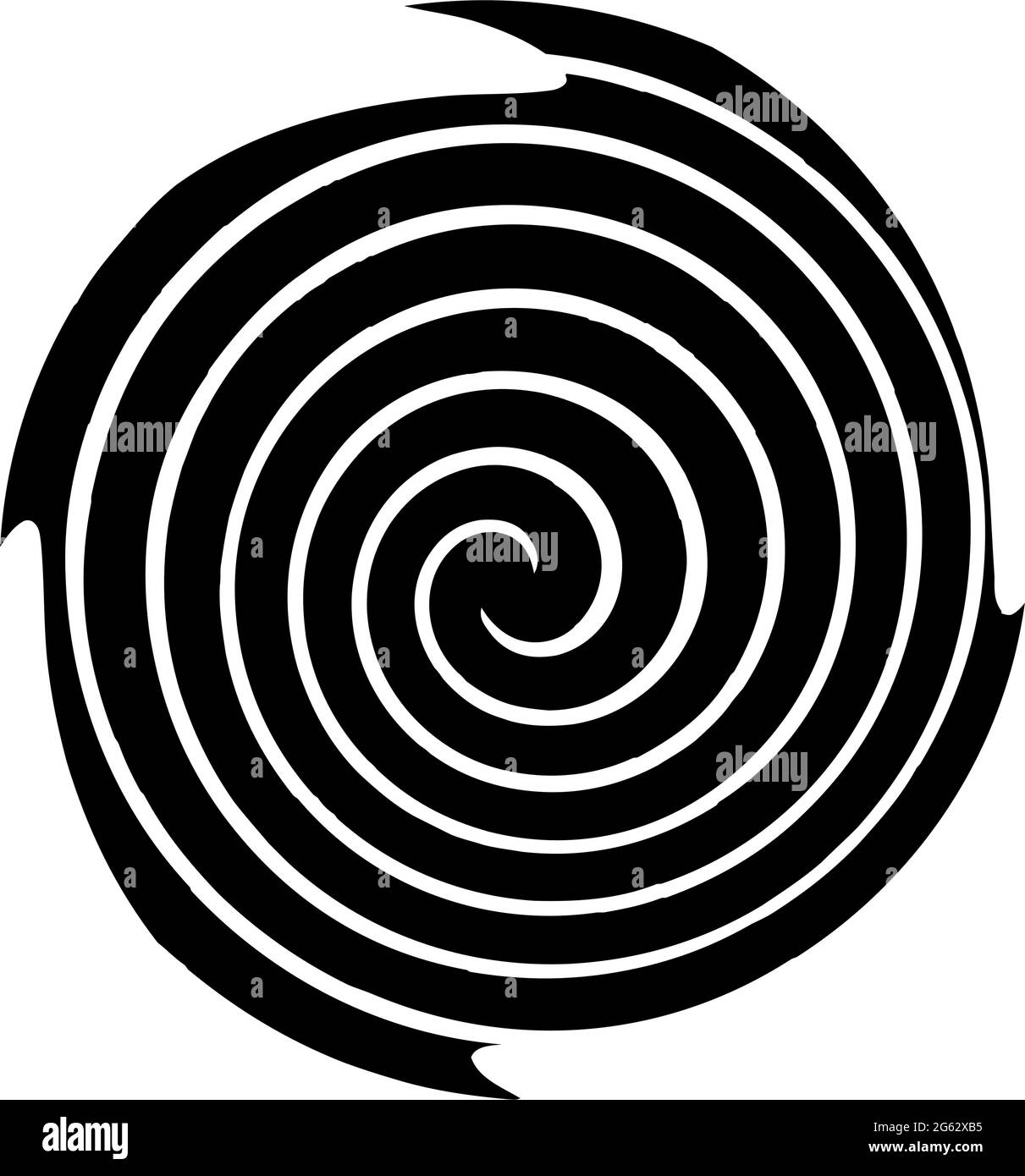 Swirl, twirl, whirl spiral element. Volute, helix, vortex llustration ...